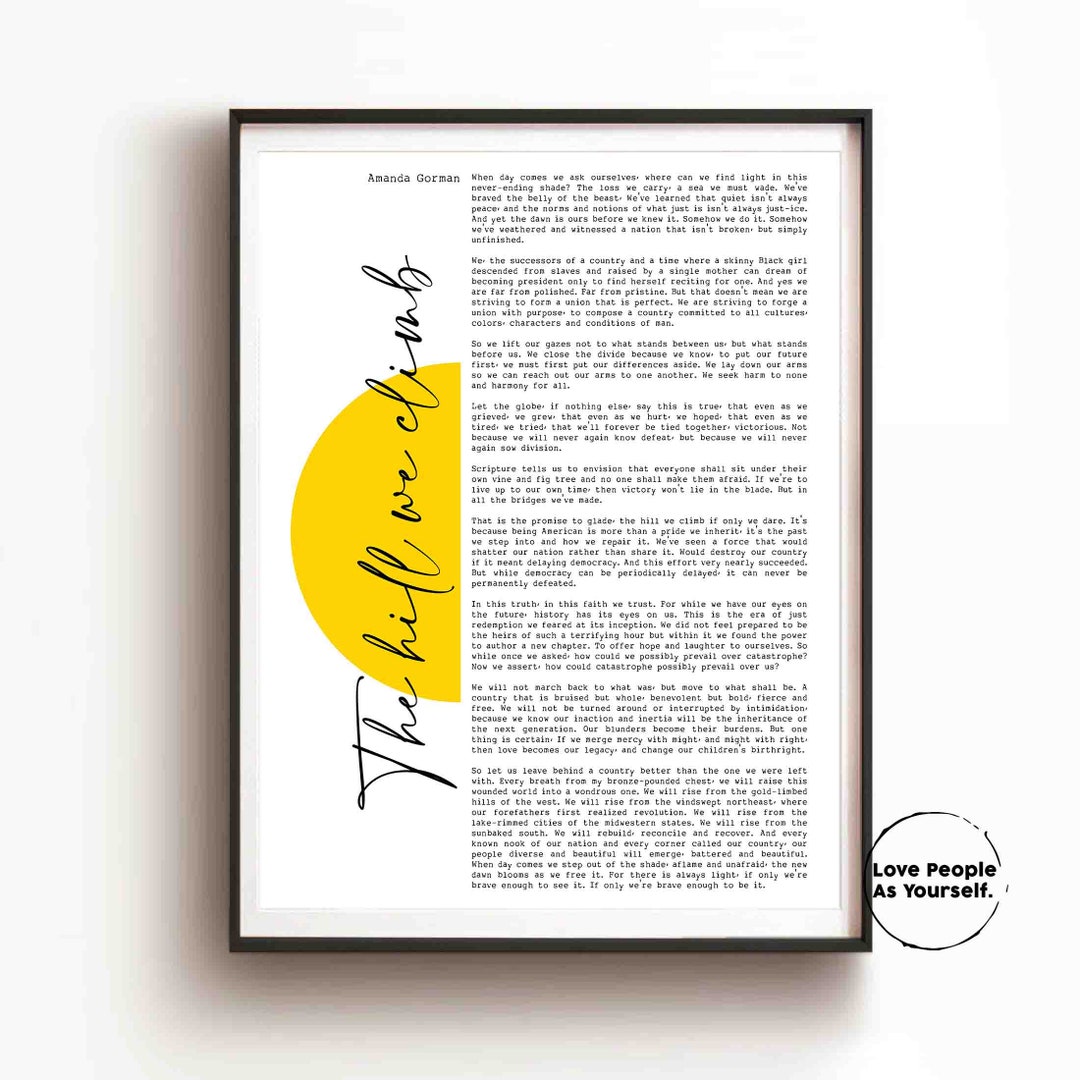 Amanda Gorman Full Poem, the Hill We Climb, American Poet, Amanda ...