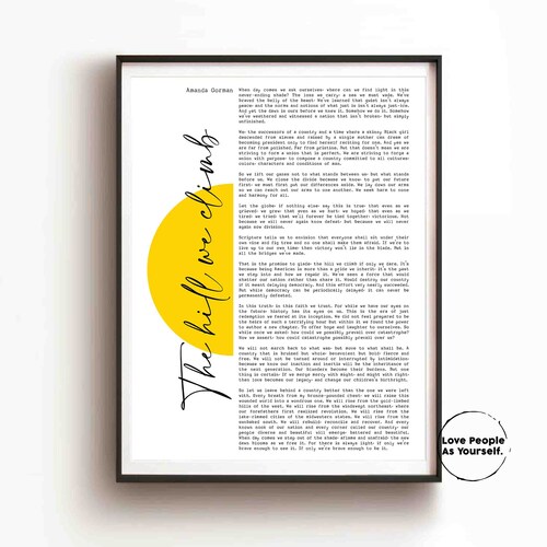 Amanda Gorman Print Digital Download Inauguration Poem | Etsy