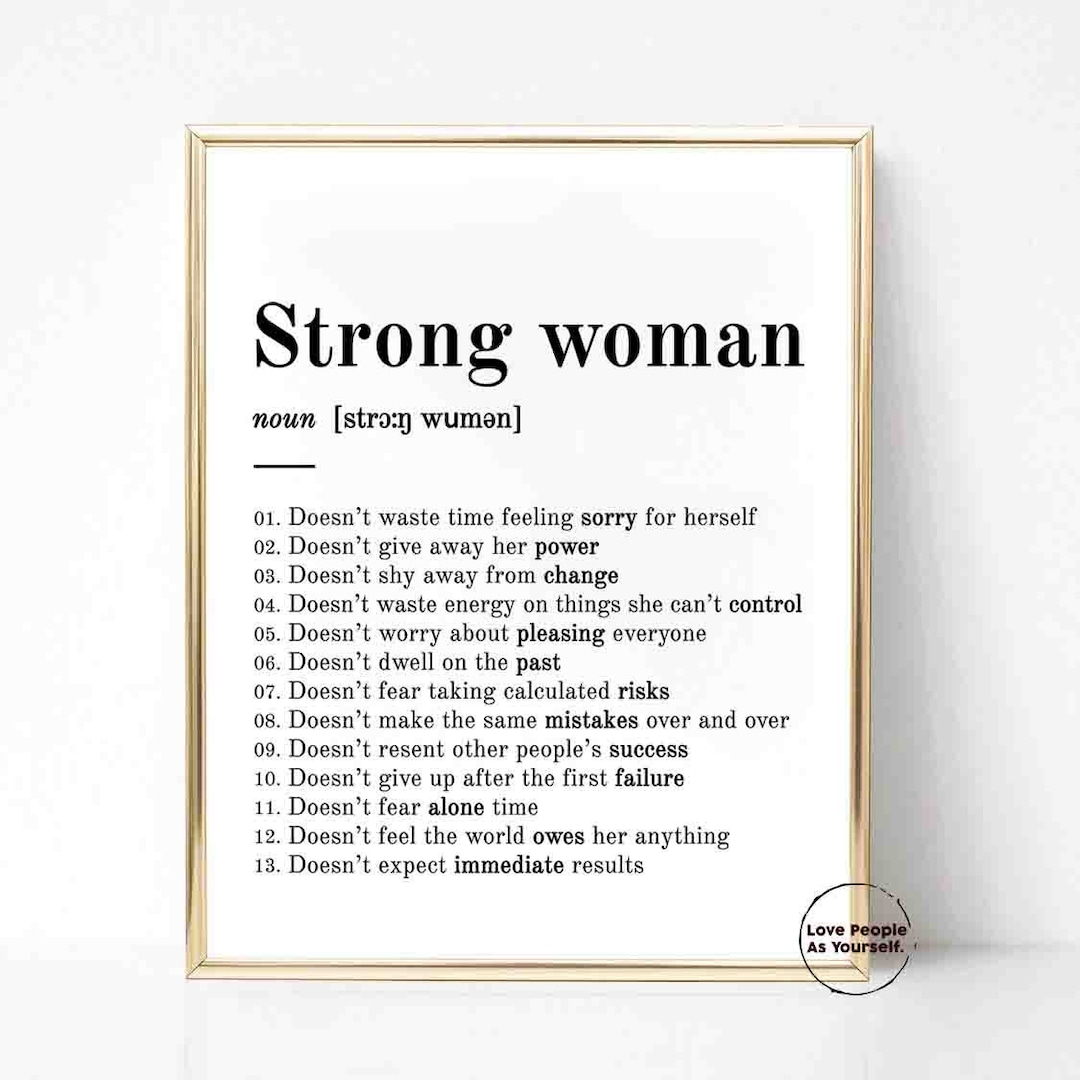 Strong Woman Print, Gifts for Strong Women, Friend Inspirational Gift ...