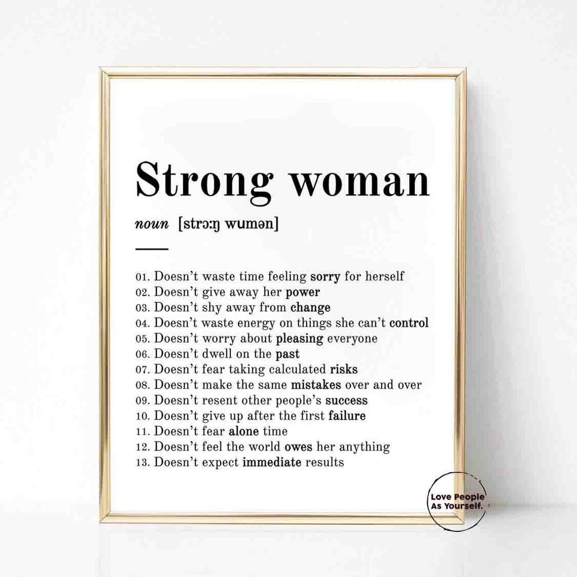Strong Woman Print Gifts for Strong Women Friend | Etsy