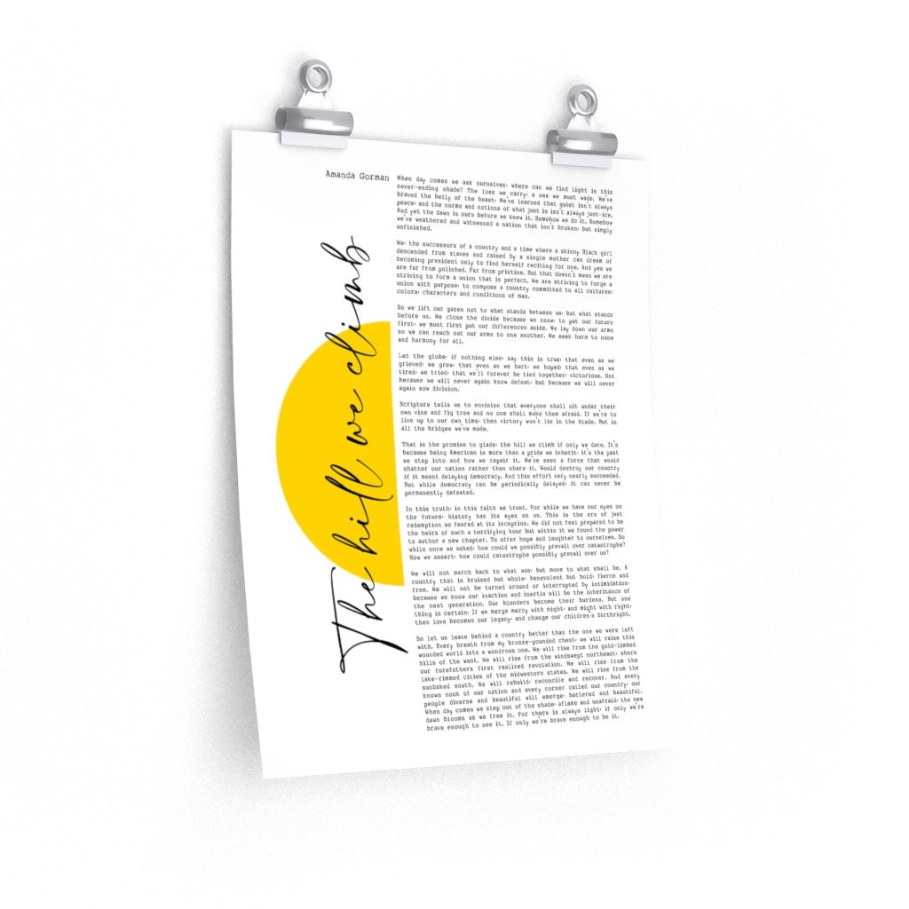 Amanda Gorman Full Poem, the Hill We Climb, American Poet, Amanda ...