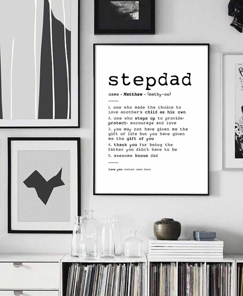 Personalized Fathers Day Gift for Stepdad, Stepdad Printable Gift ...