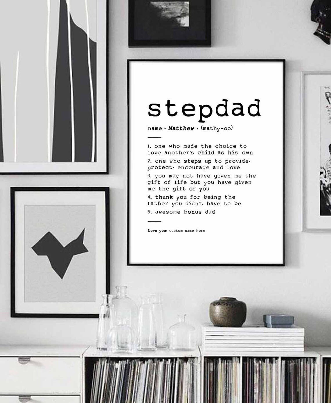 Personalized Fathers Day Gift for Stepdad, Stepdad Printable Gift ...
