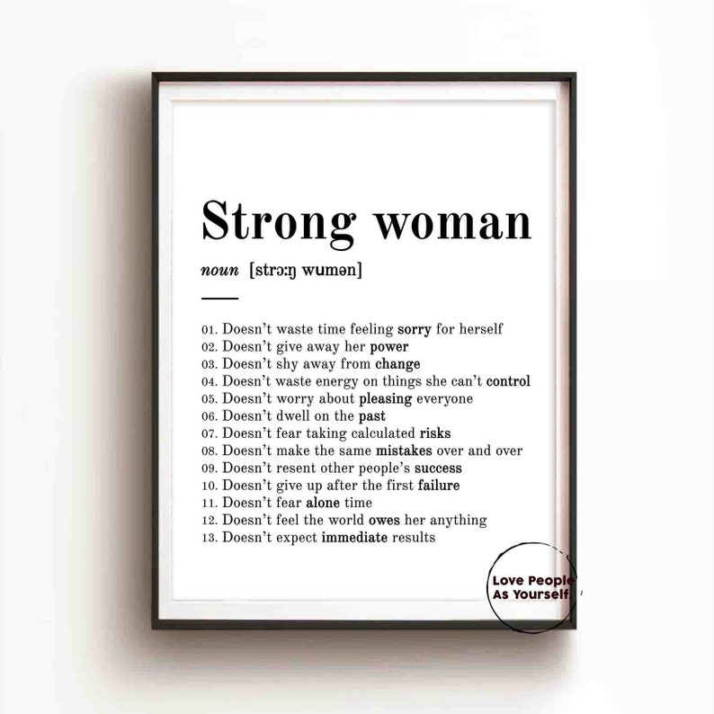 Strong Woman Print, Gifts for Strong Women, Friend Inspirational Gift ...