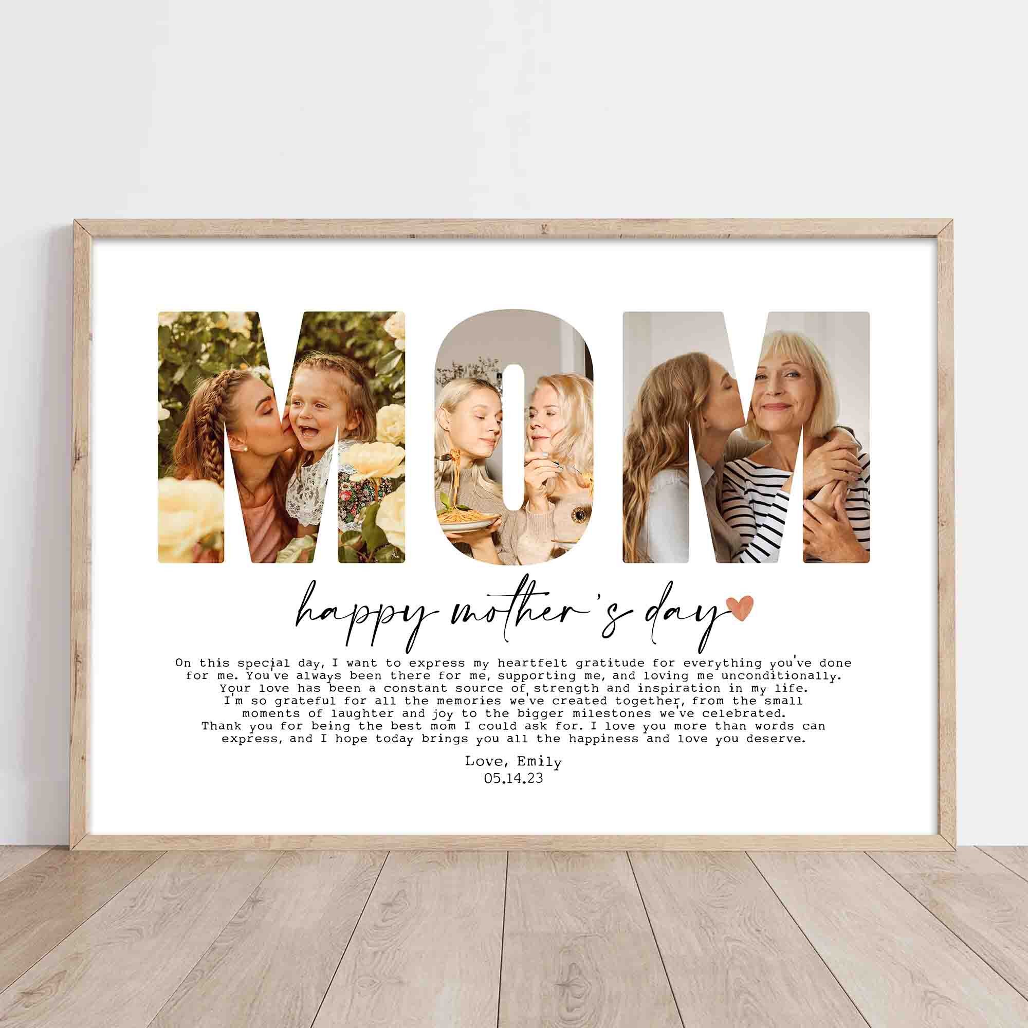 Personalized MOM Custom Photo Collage, Happy Mother's Day Gift, Gift ...