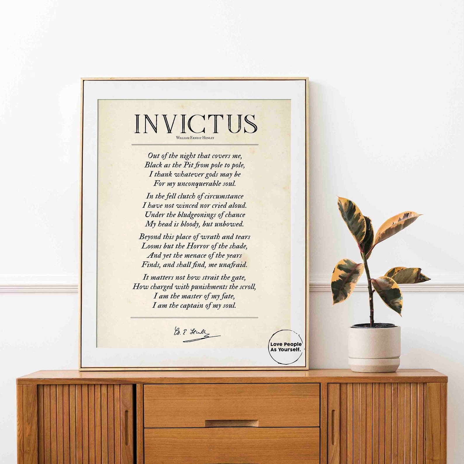 Invictus Poem, William Ernest Henley Print, Fathers Day Gift Poetry ...