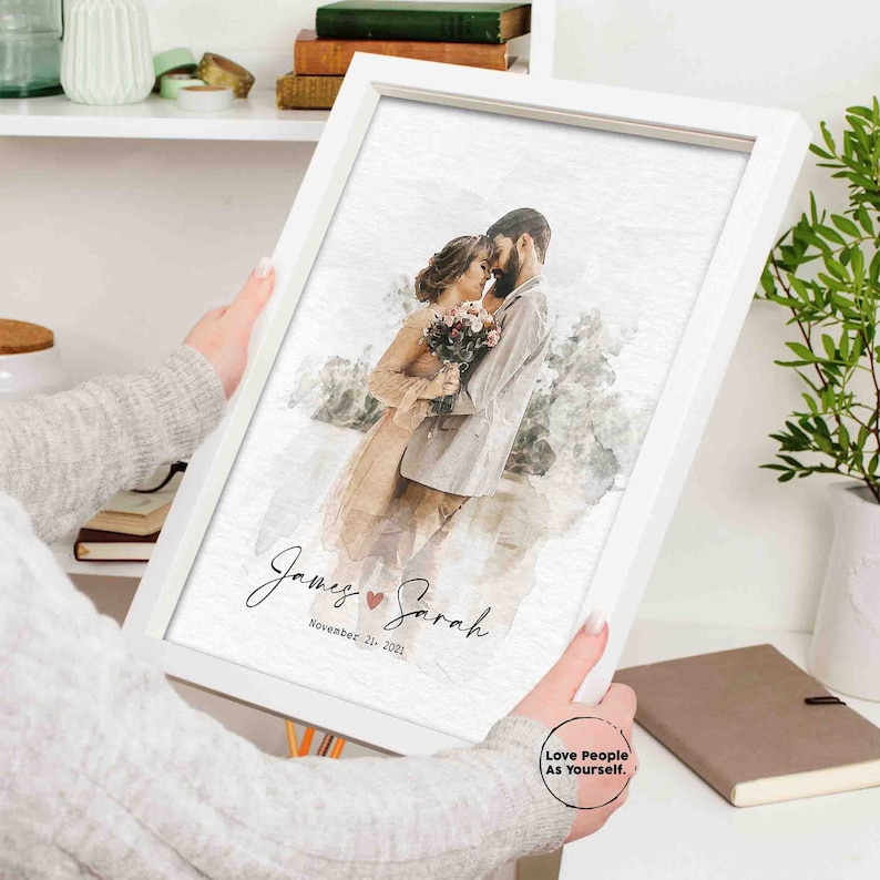 Personalized Wedding Gift for Couple Personalized Portrait - Etsy