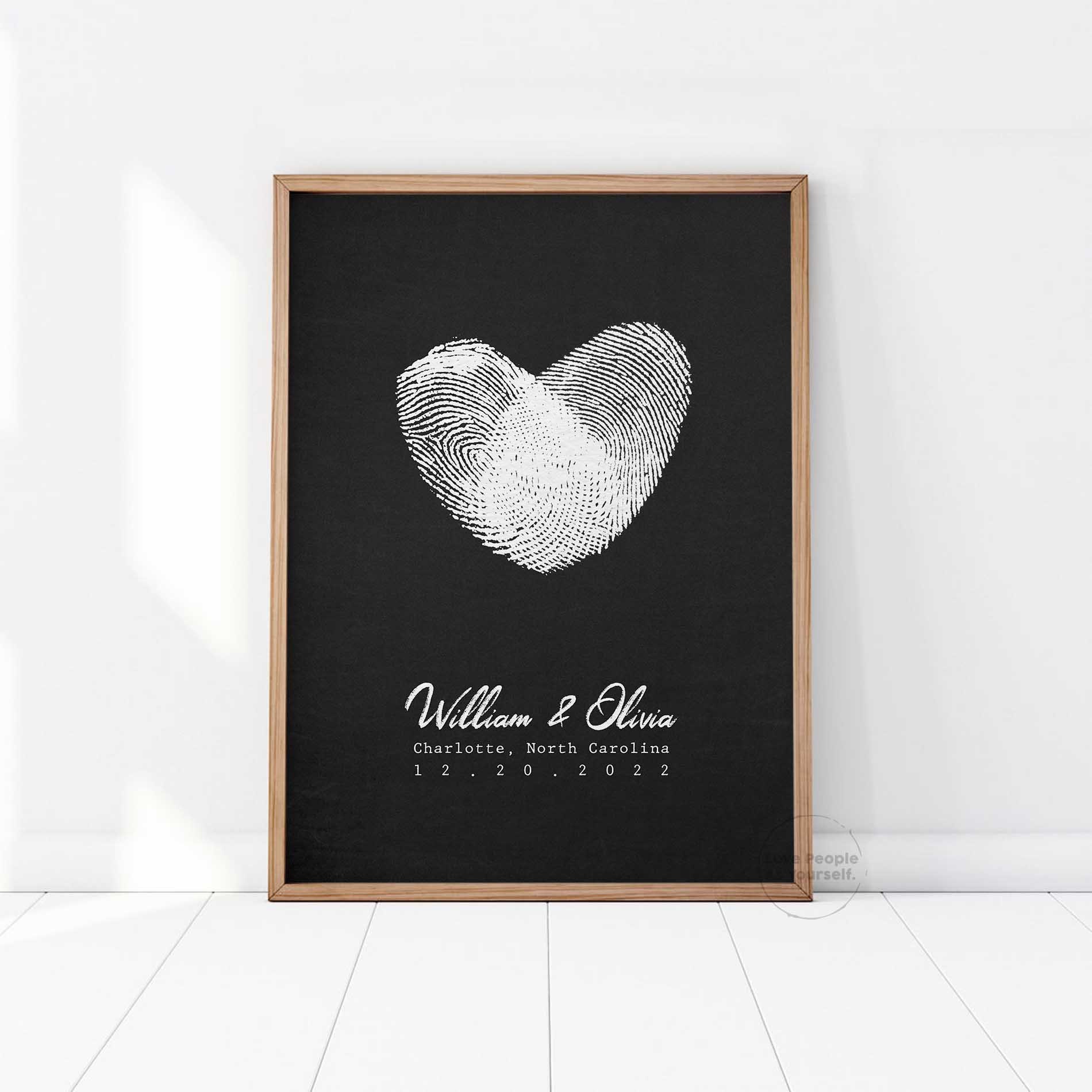Fingerprint Sign Wedding Gift for Couple, Guestbook, Personalized Gift ...