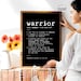 Warrior Sign Custom Name Sign Personalized Friend Gift - Etsy