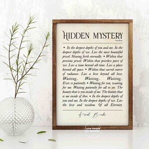 Hidden Mystery Poem by Fred Burks, Inspirational Poem About Life ...