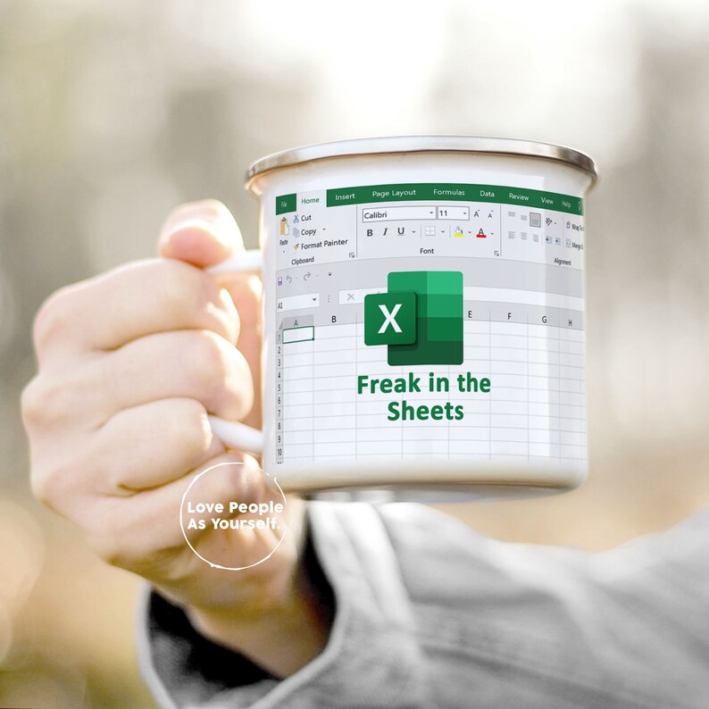 Freak in the Sheets Enamel Mug Excel Coffee Mug Excel - Etsy