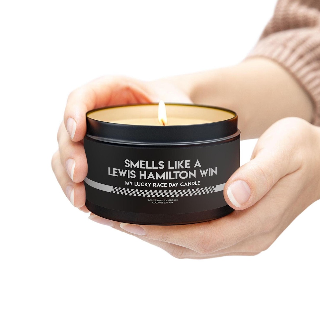 Smells Like A Lewis Hamilton Win Candle, Unique Gift Mercedes Formula 1 ...