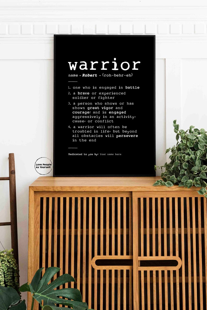 Warrior Sign Custom Name Sign Personalized Friend Gift - Etsy