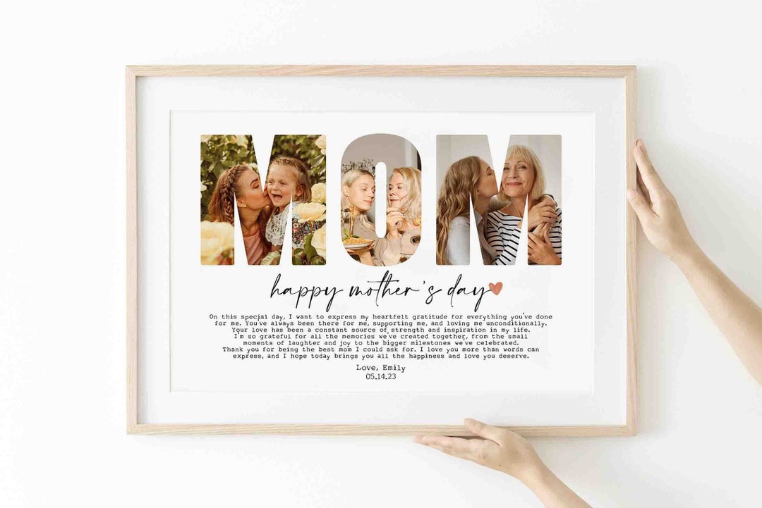Personalized MOM Custom Photo Collage, Happy Mother's Day Gift, Gift ...