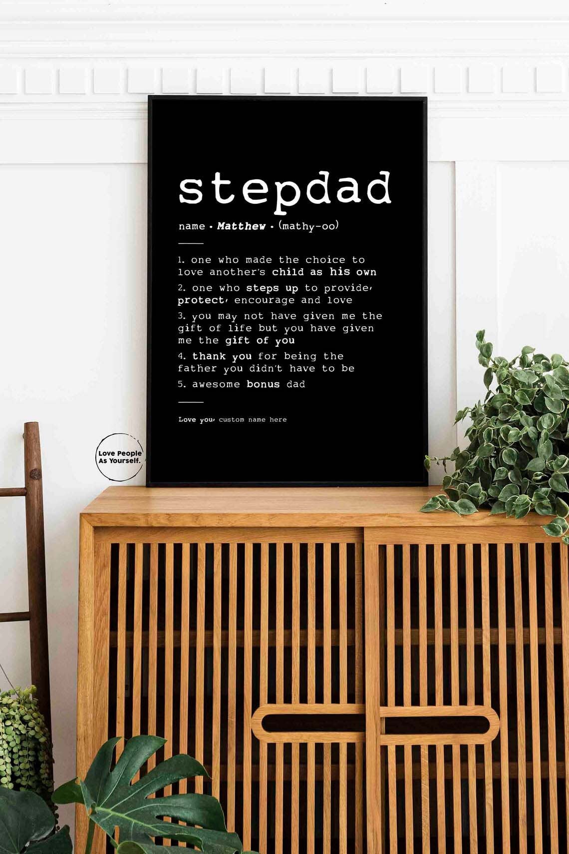 Personalized Fathers Day Gift for Stepdad, Stepdad Printable Gift ...