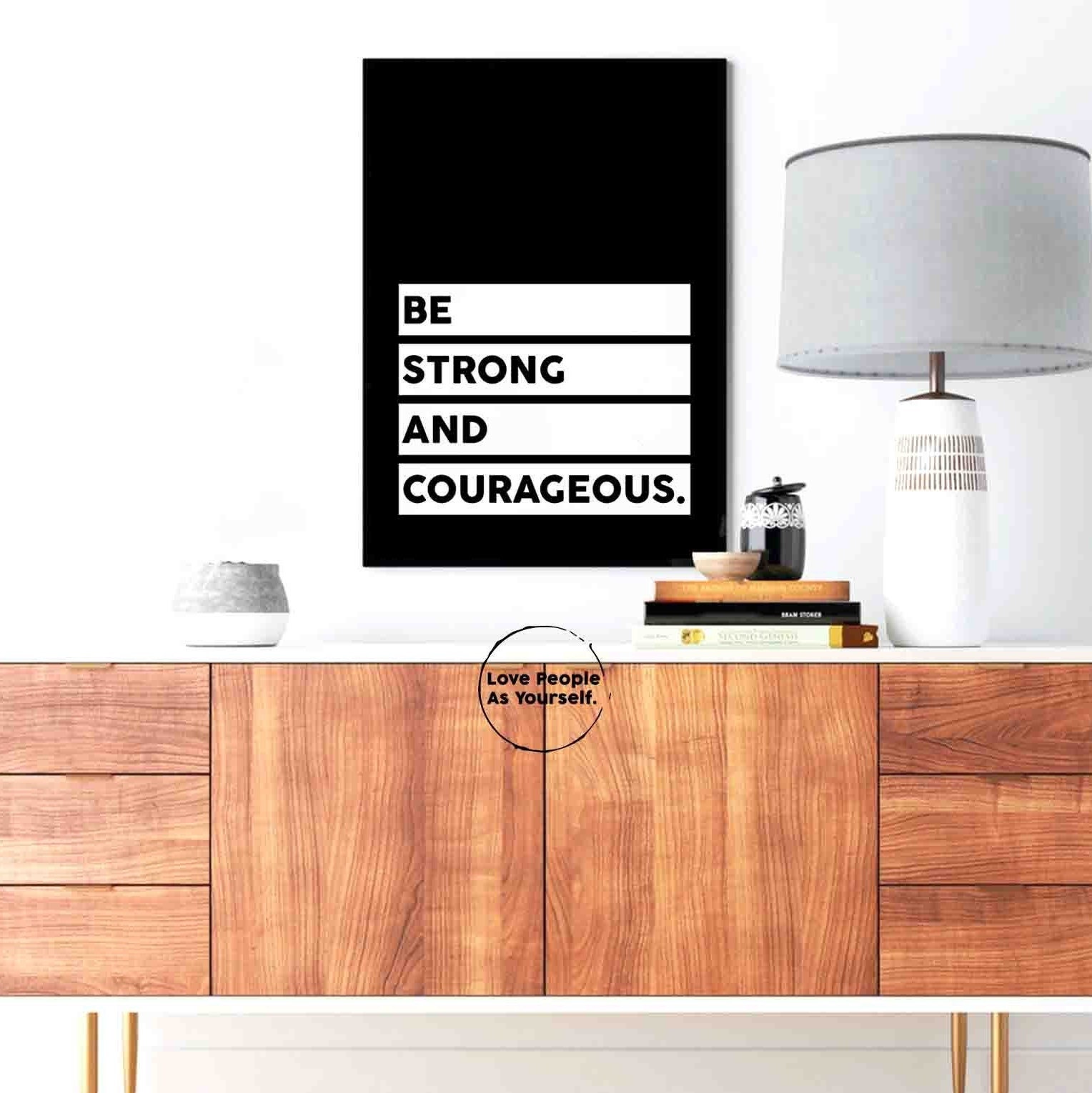 Be Strong and Courageous Poster Print Printable Wall Art - Etsy