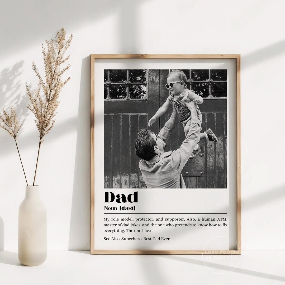 Dad Definition Print Fathers Day Gift From Daughter, Father Definition ...