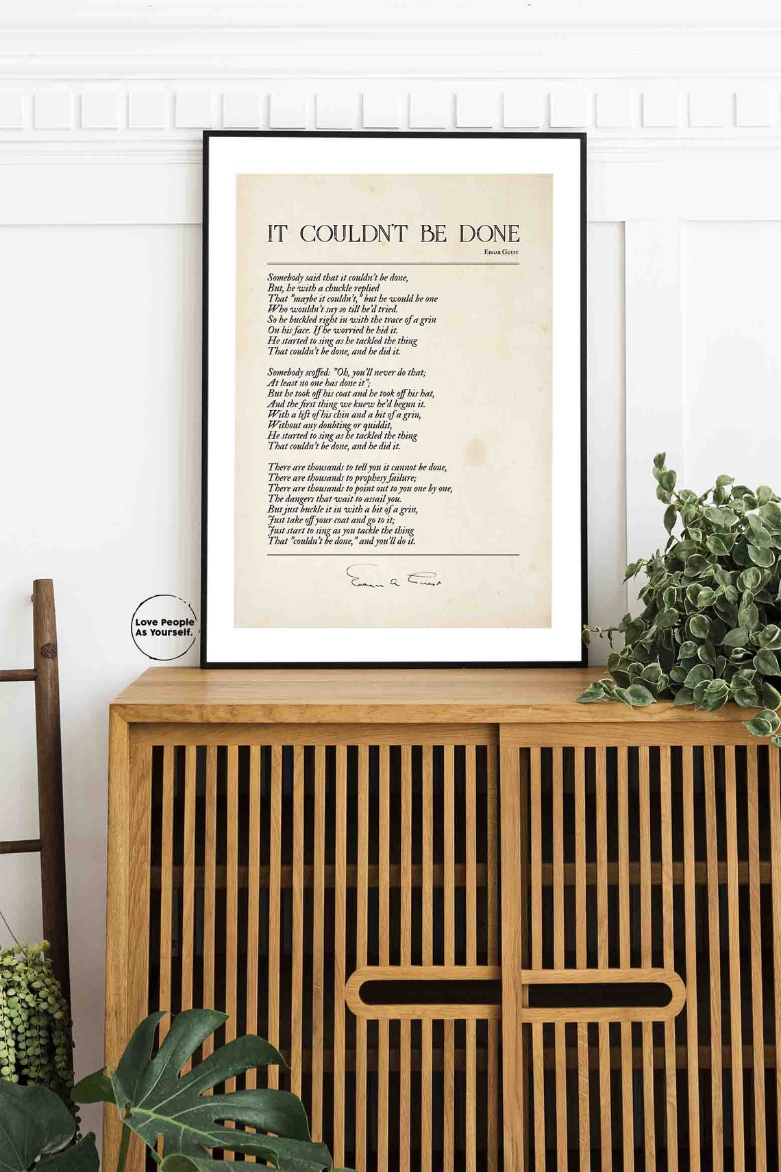 It Couldn't Be Done Poem by Edgar Guest Poster Print - Etsy