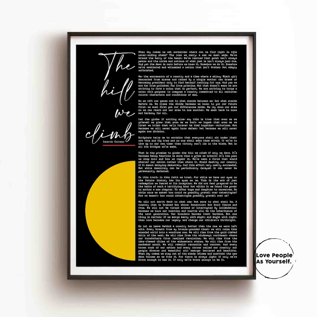 Amanda Gorman Full Poem, the Hill We Climb, American Poet, Amanda ...