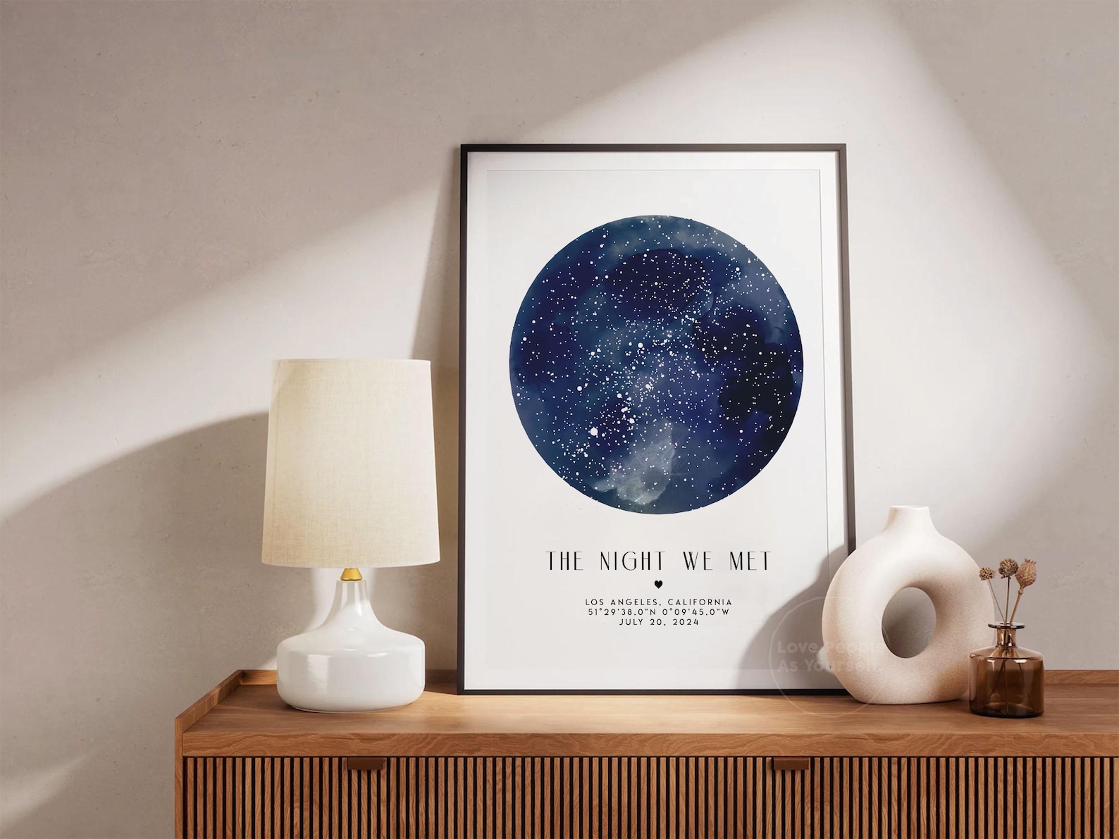 Custom Star Map Print, Night We Met Anniversary Gift, Night Sky Print ...