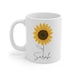 Custom Sunflower Mug, Personalized Name Coffee Mug, Customized Fall ...