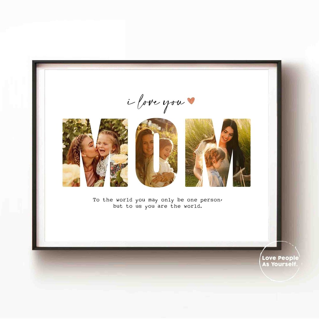 Personalized Mom Photo Collage, Gift for Mom, Mothers Day Gift, Photo ...