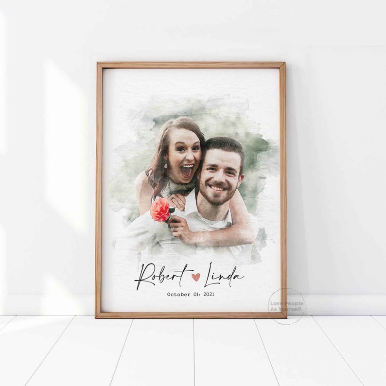 Personalized Wedding Gift for Couple Personalized Portrait - Etsy