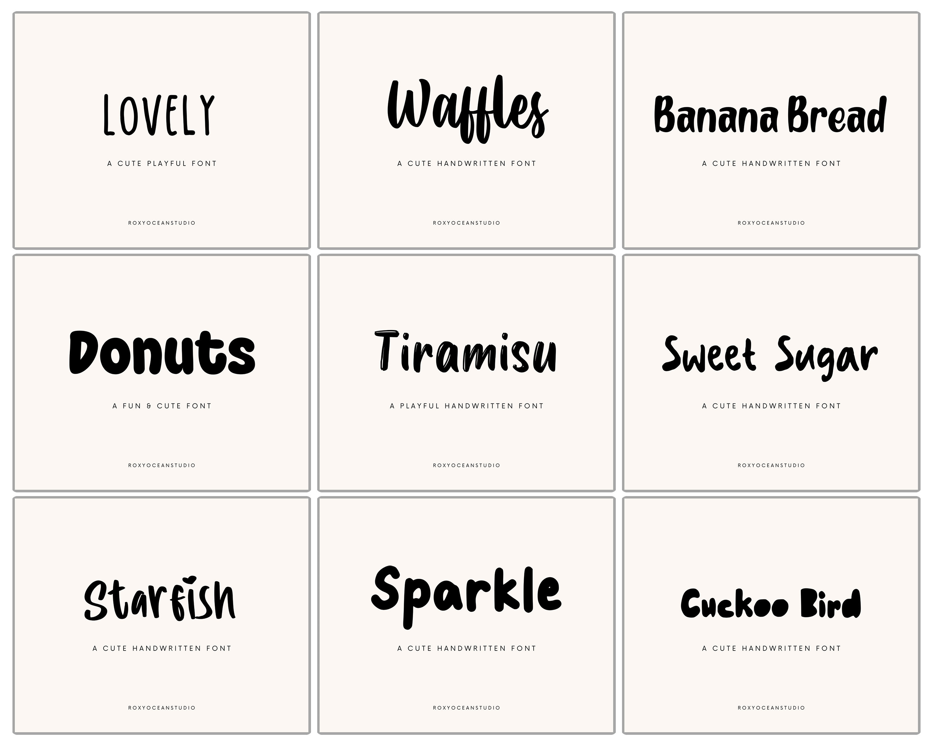 Cute Handwritten Font Bundle Calligraphy Fonts Country Fonts Cricut ...