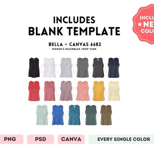 Bella Canvas 6682 Color + Size Chart | EDITABLE Canva Template | 6682 ...