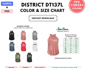 Tultex 202 Color Size Chart EDITABLE Canva Template 202 Unisex Fine ...