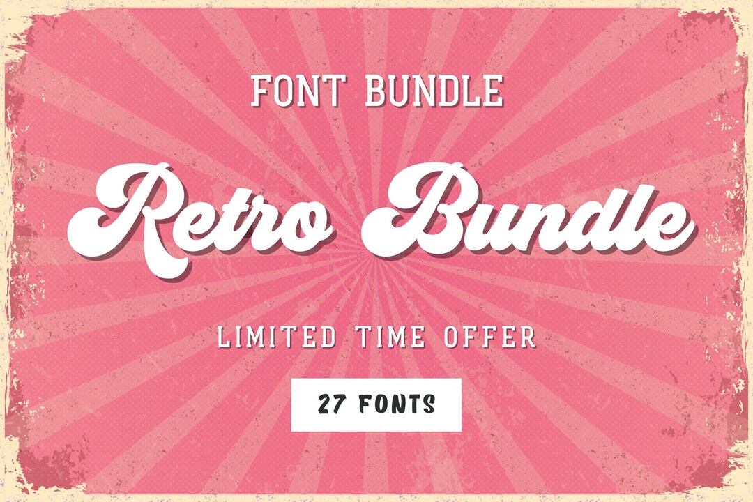 Retro Font Bundle | Country Fonts | Handwritten Fonts | Cricut Fonts ...