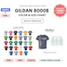 G800B Color + Size Chart | EDITABLE Canva Template | G800B Dryblend ...