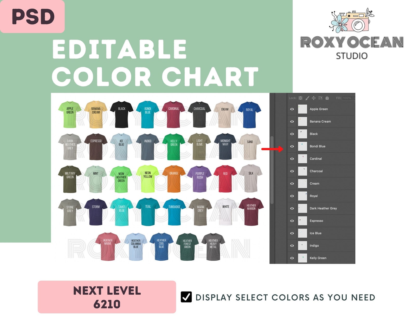 Next Level 6210 Color Chart Digital File Color and Size - Etsy UK