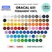Oracal 651 Color Chart EDITABLE Canva Template Oracal Viny Color Chart ...
