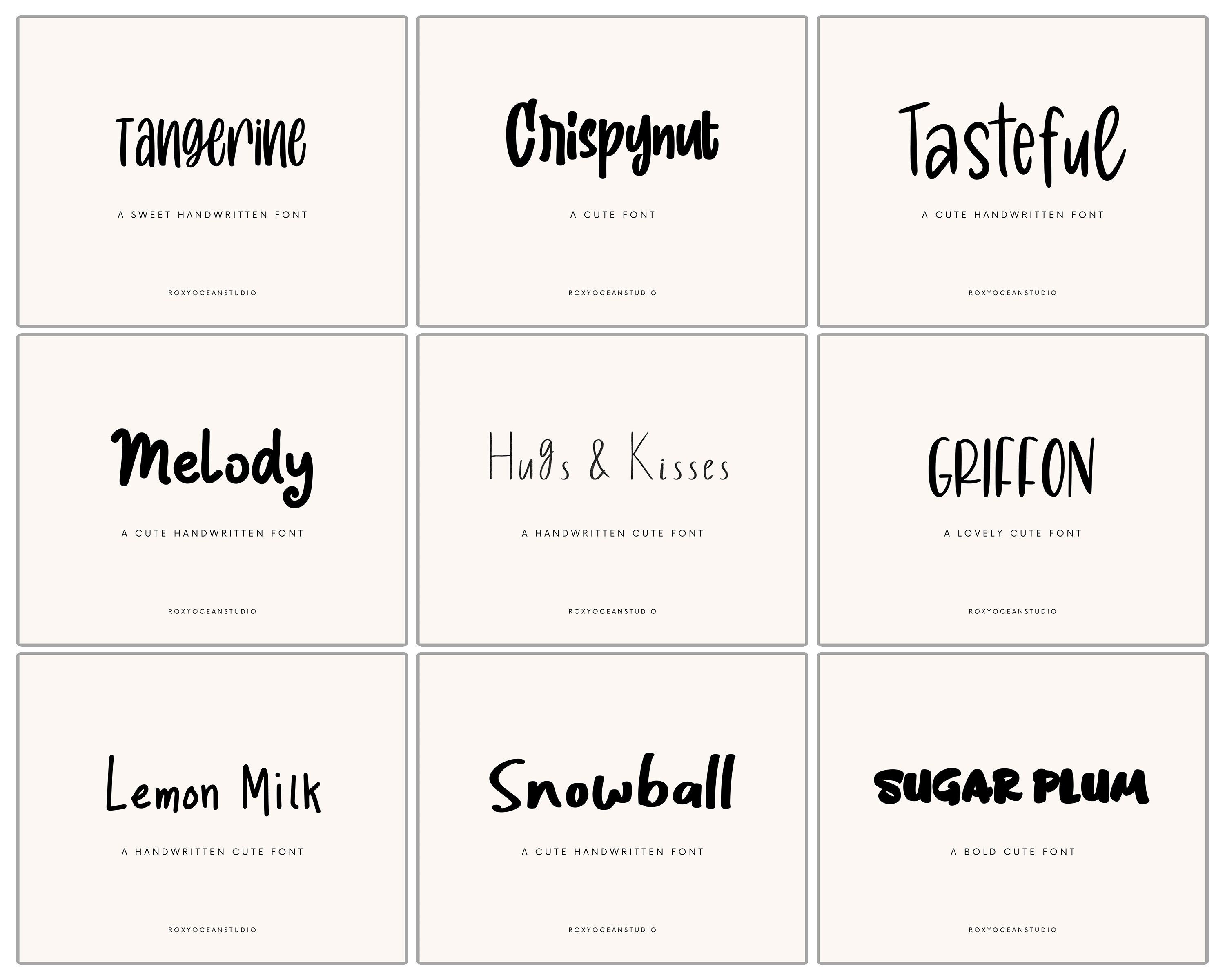 Cute Handwritten Font Bundle Calligraphy Fonts Country - Etsy