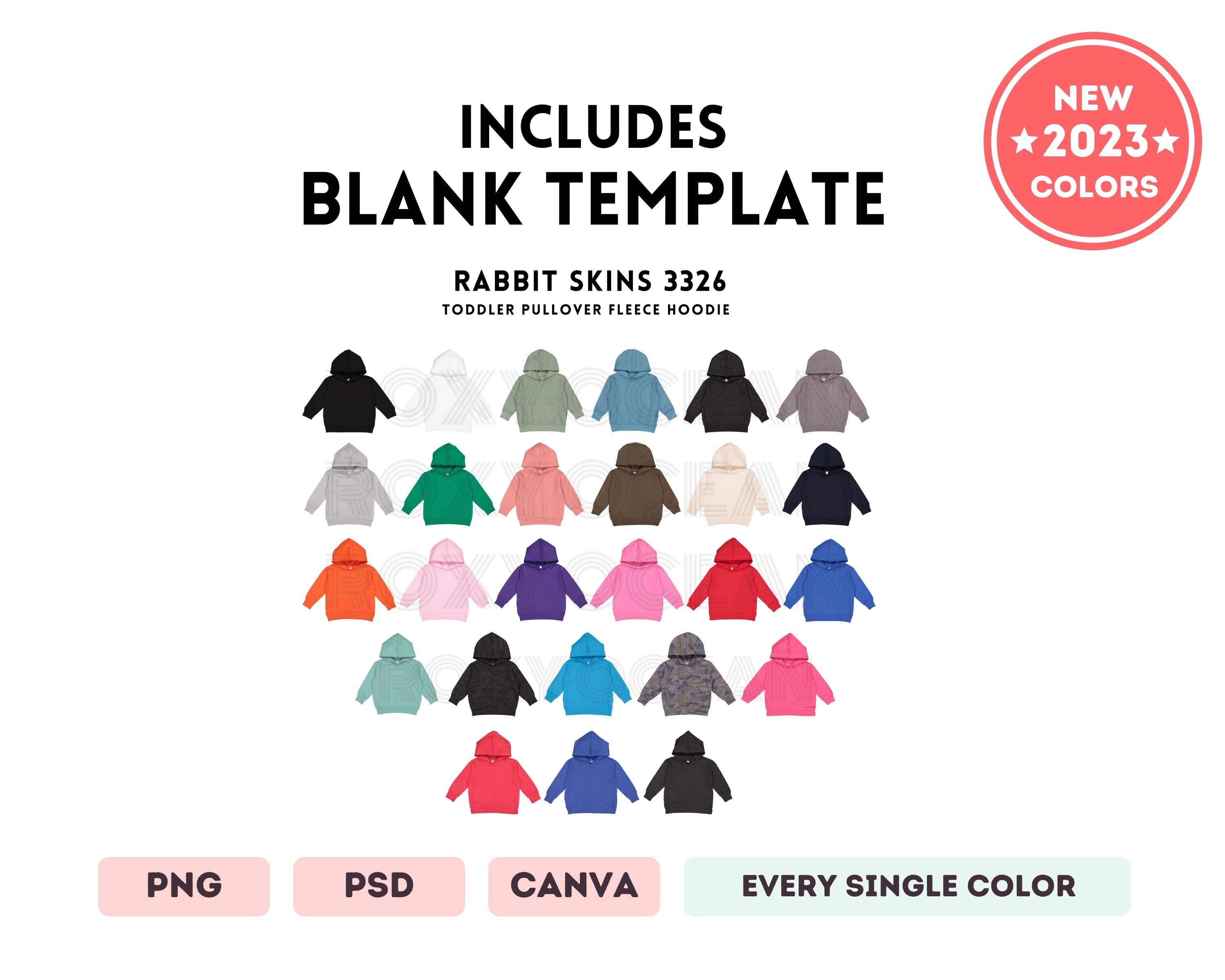 Rabbit Skins 3326 Color Size Chart EDITABLE Canva Template 3326 Toddler ...