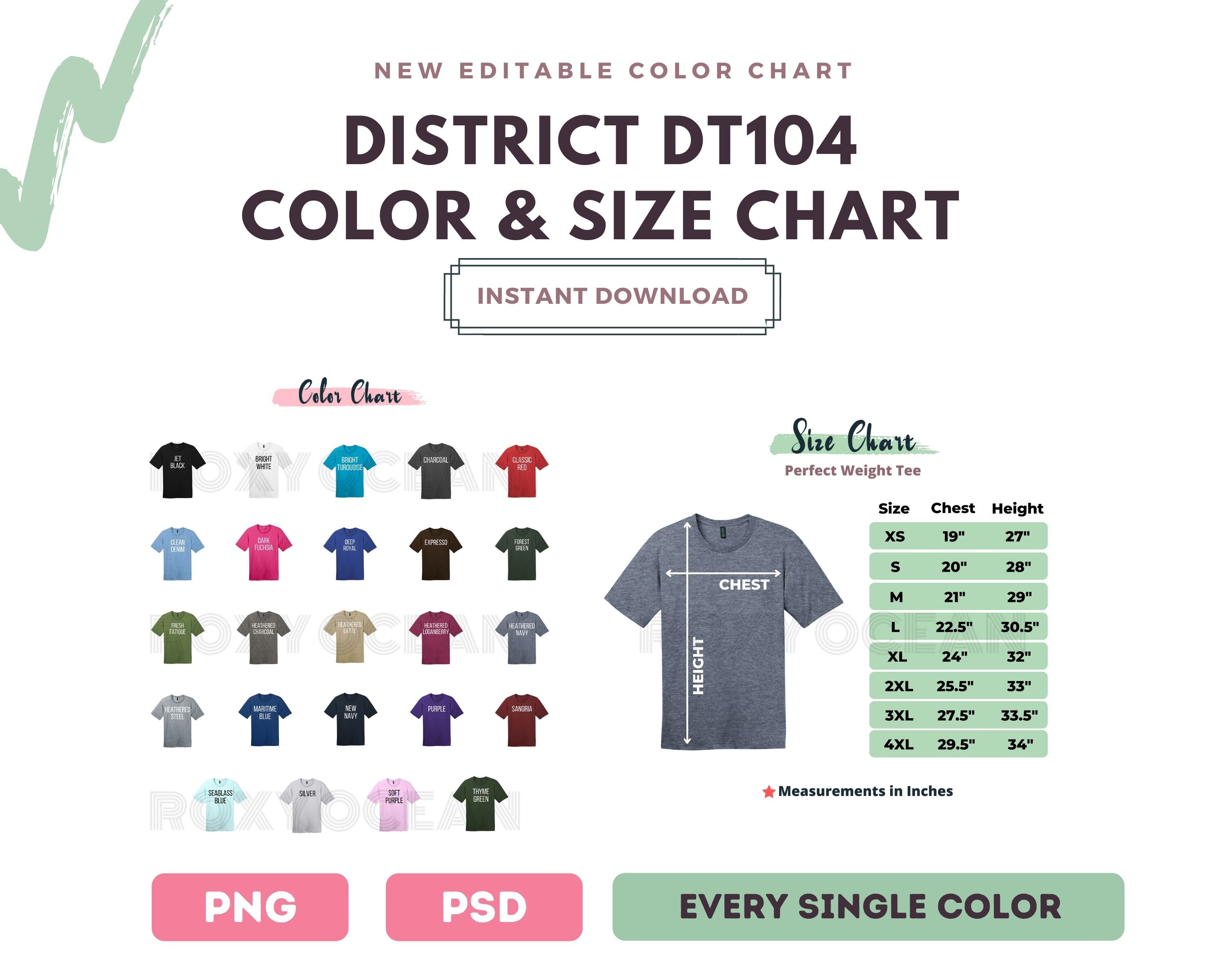 Art & Collectibles District DT104 Color Chart Digital File Color and ...
