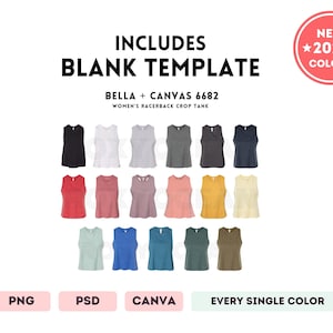 Bella Canvas 6682 Color Size Chart EDITABLE Canva Template 6682 Women's ...
