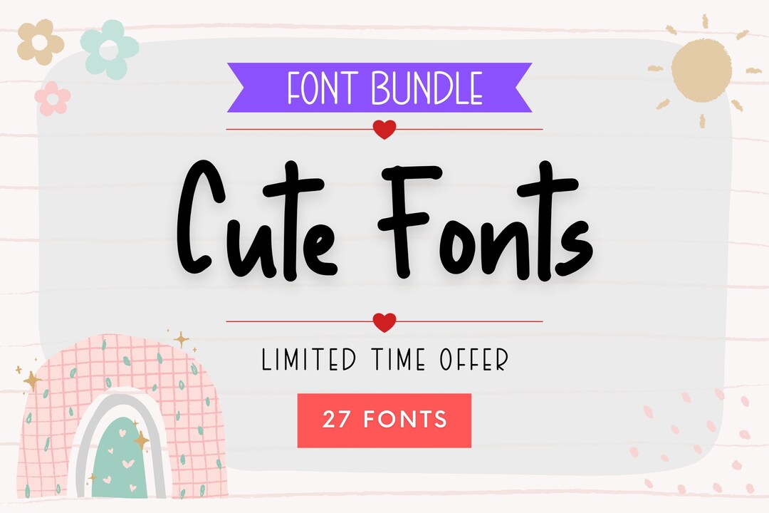 Cute Handwritten Font Bundle | Calligraphy Fonts | Country Fonts ...