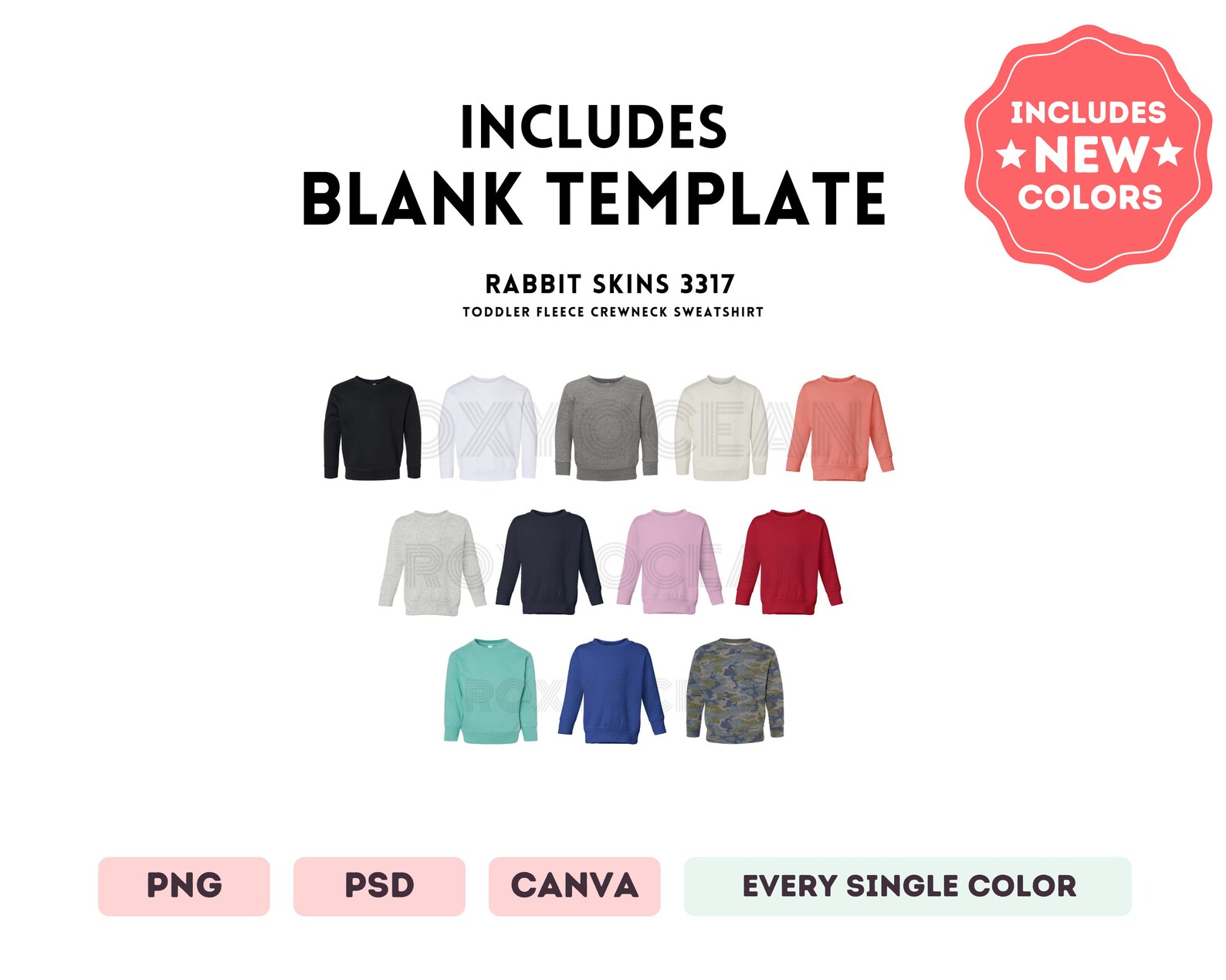 Rabbit Skins 3317 Color + Size Chart | EDITABLE Canva Template | 3317 ...
