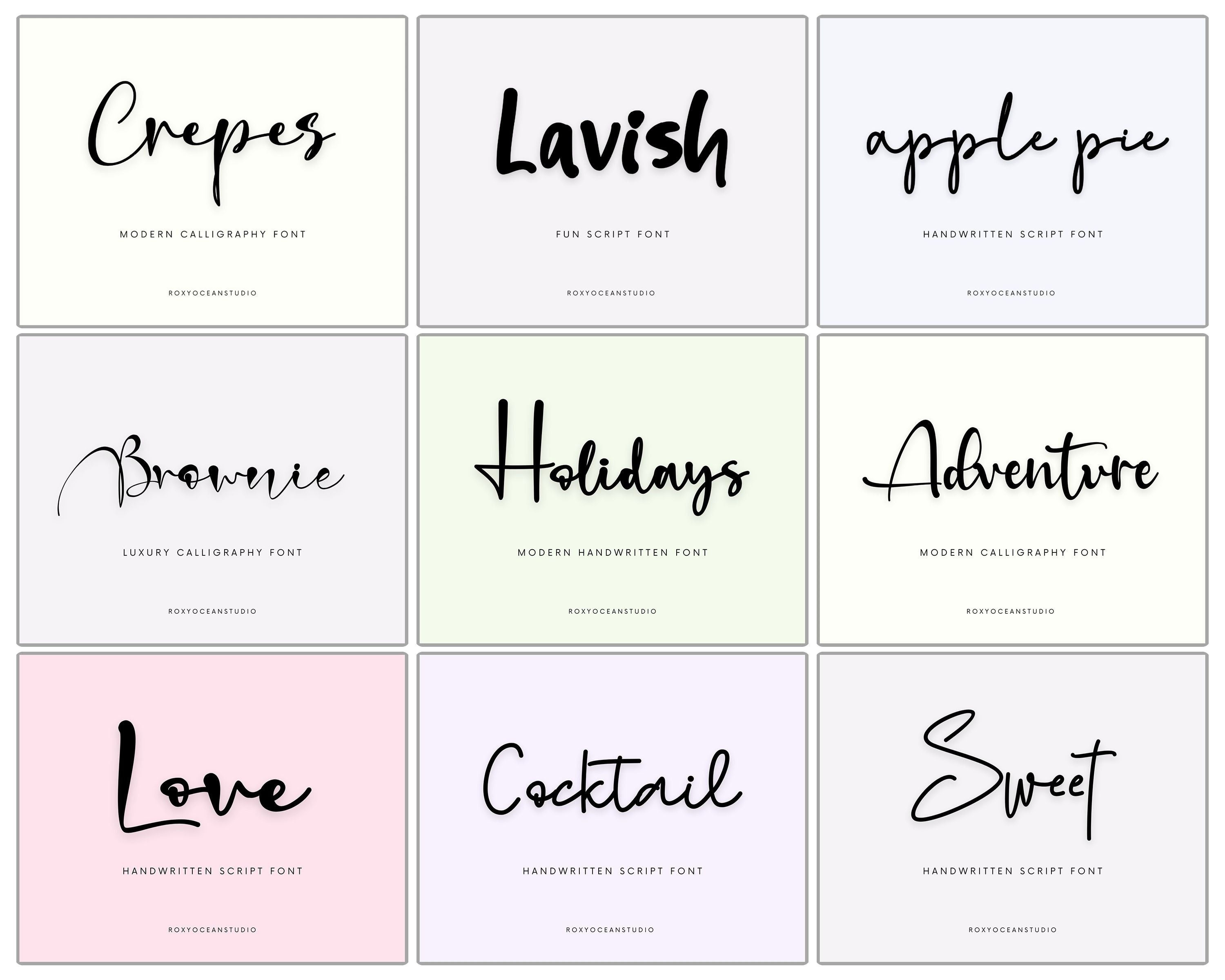 Valentine's Day Fonts Font Bundle Cute Fonts Love - Etsy
