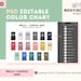 Bella Canvas 6682 Color + Size Chart | EDITABLE Canva Template | 6682 ...