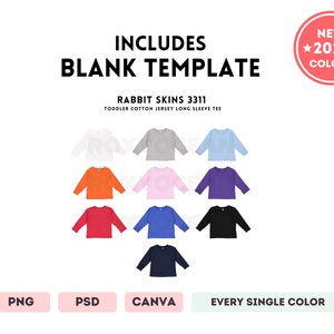 Rabbit Skins 3311 Color Size Chart EDITABLE Canva Template 3311 Toddler ...