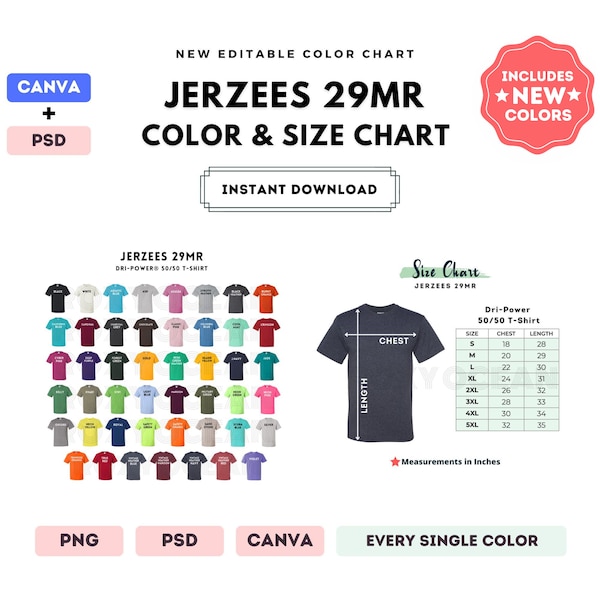 Sublimation Color Chart - Etsy