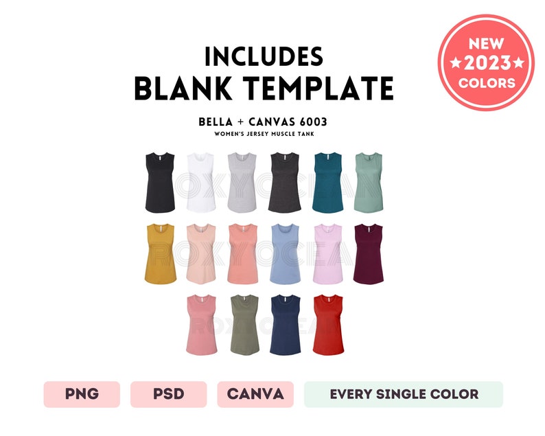 Bella Canvas 6003 Color Size Chart EDITABLE Canva Template 6003 Women's ...