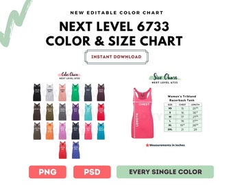 Next Level Tank Color Chart - Etsy