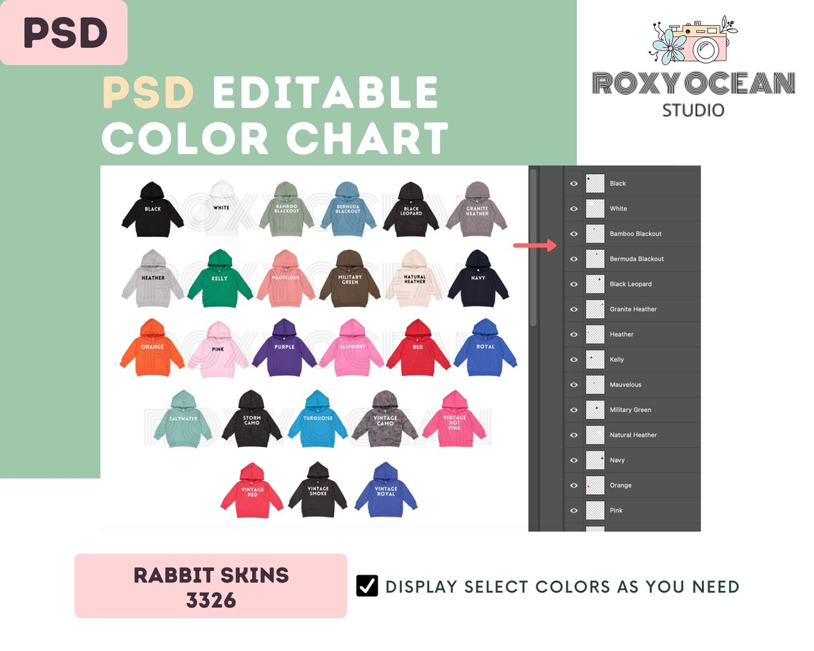 Rabbit Skins 3326 Color + Size Chart | EDITABLE Canva Template | 3326 ...