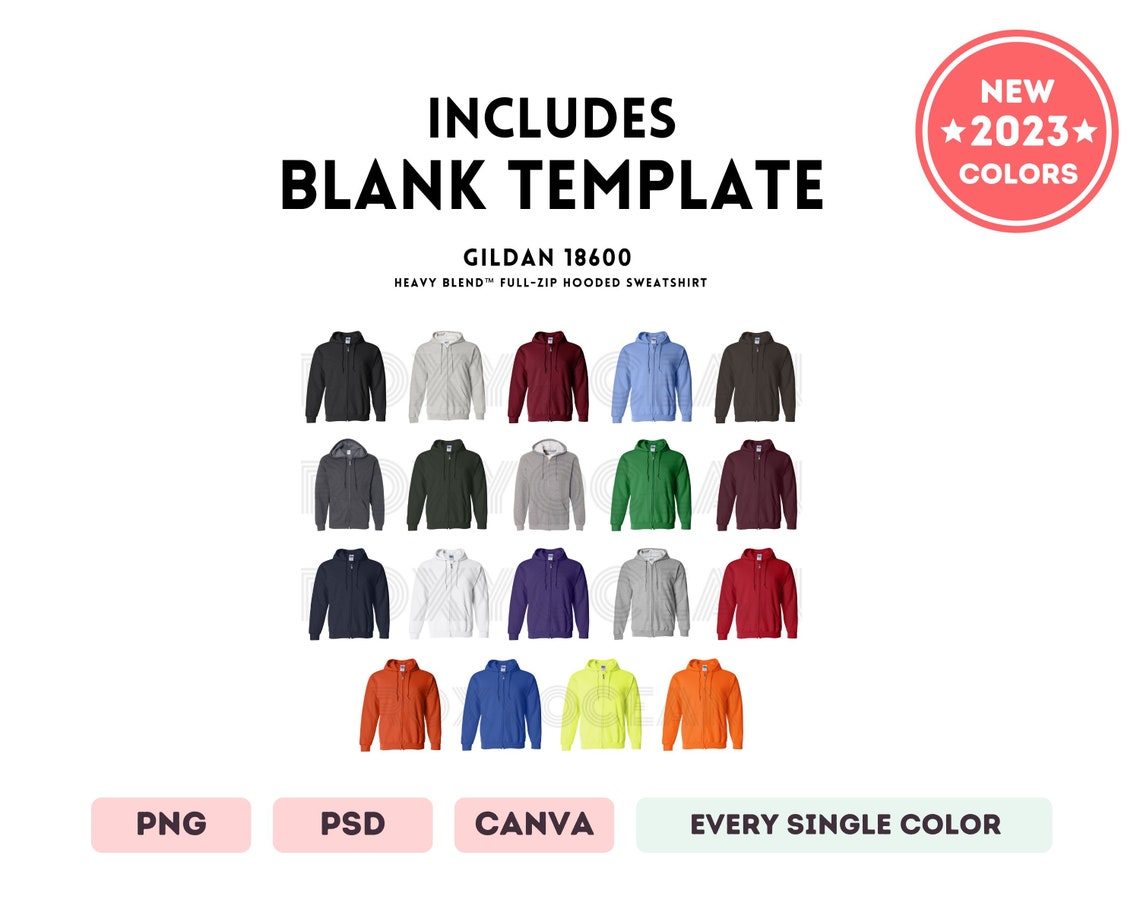 G186 Color Size Chart EDITABLE Canva Template G186 - Etsy Canada