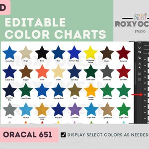 Buy Oracal 651 Color Chart Vinyl Color Chart for Your Etsy Shop Online ...