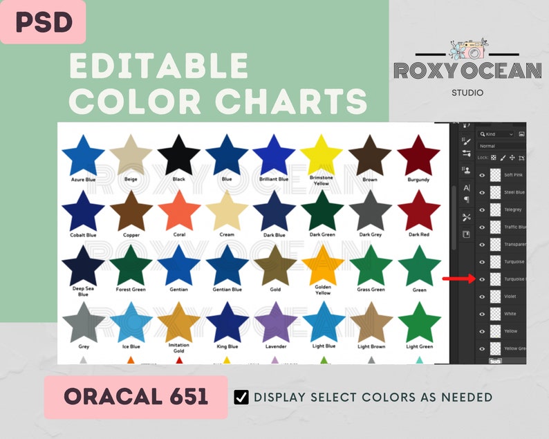 Buy Oracal 651 Color Chart Vinyl Color Chart for Your Etsy Shop Online ...